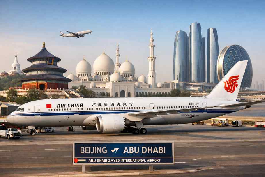 Air China launches nonstop Beijing–Abu Dhabi service with Boeing 787 ...