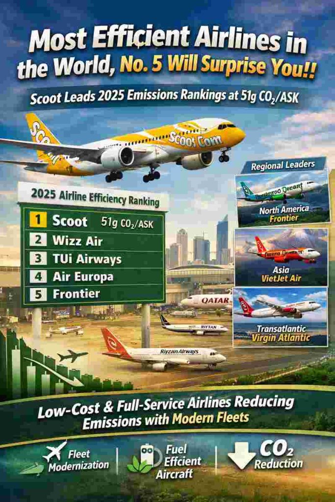 Most Efficient Airlines in the World, No. 5 Will Surprise You!!