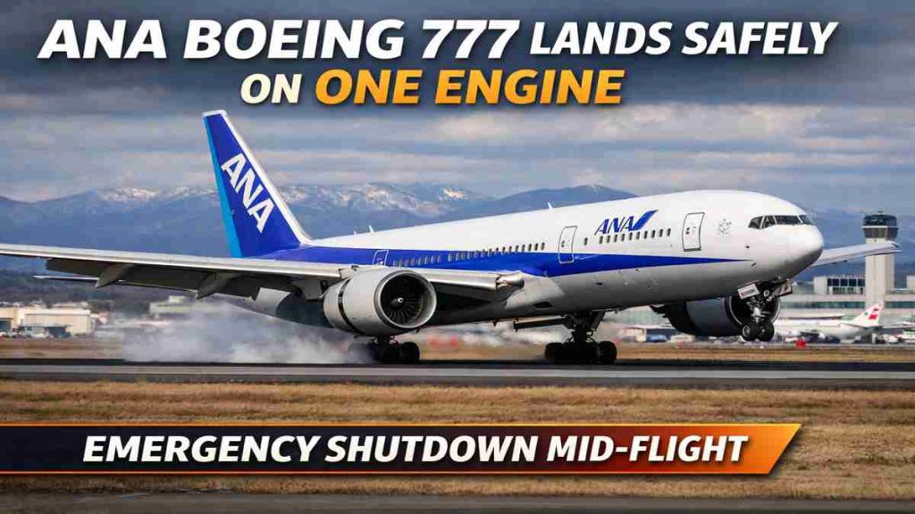 ANA Boeing 777 Pilots Execute Single-Engine Landing at New Chitose Airport